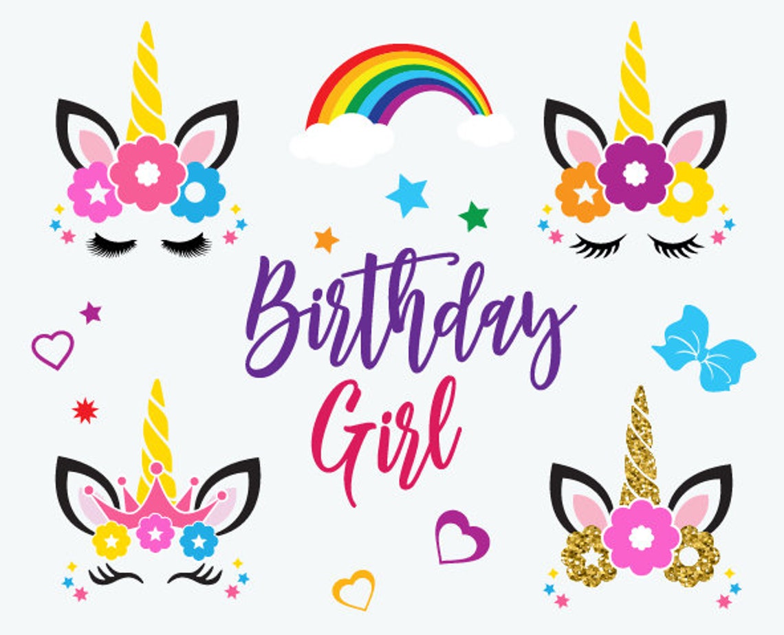 Unicorn Birthday Svg Unicorn Svg Unicorn Eyelashes Magical Unicorn Svg ...