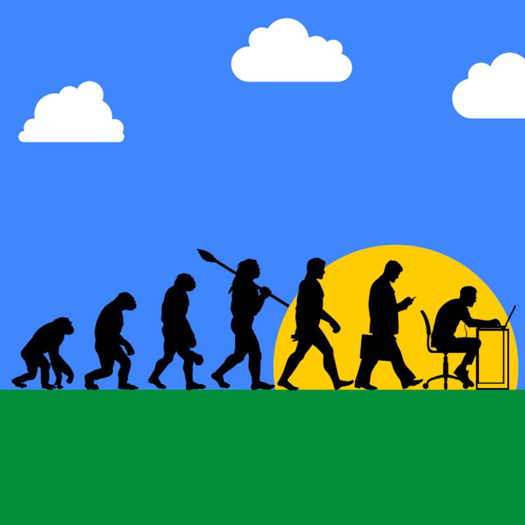 Evolution Svg Human Evolution Svg Mankind Svg Silhouette Svg Office ...