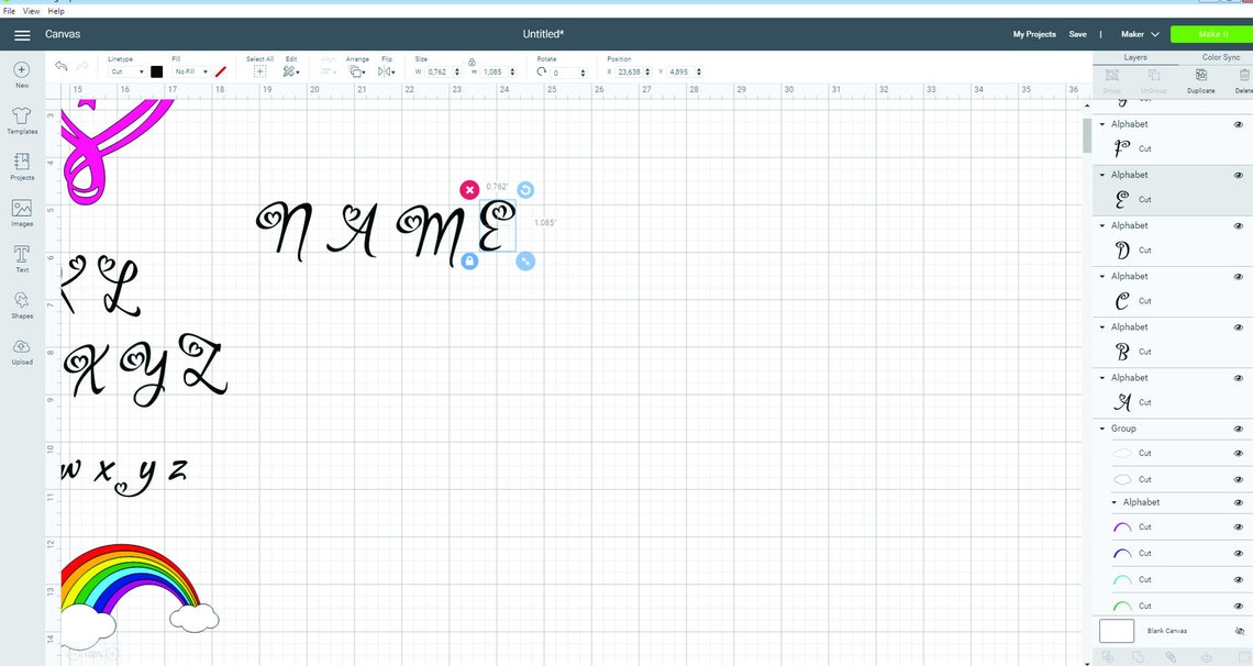 Alphabet SVG Letters Symbols Rainbow Numbers Bow SVG Clipart Ponytail ...