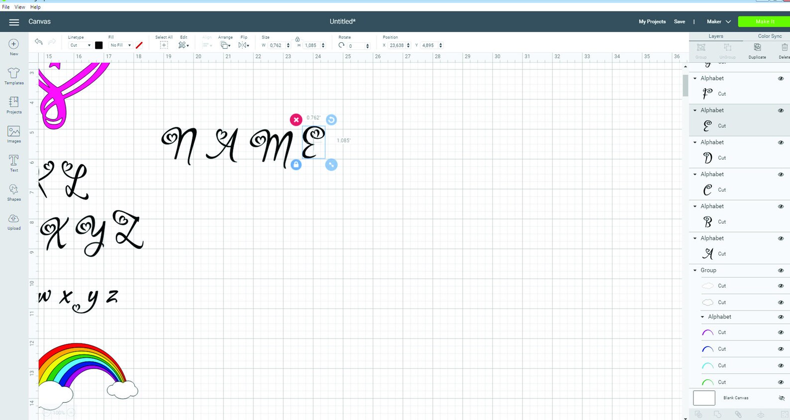 Alphabet SVG Letters Symbols Rainbow Numbers Bow SVG Clipart - Etsy