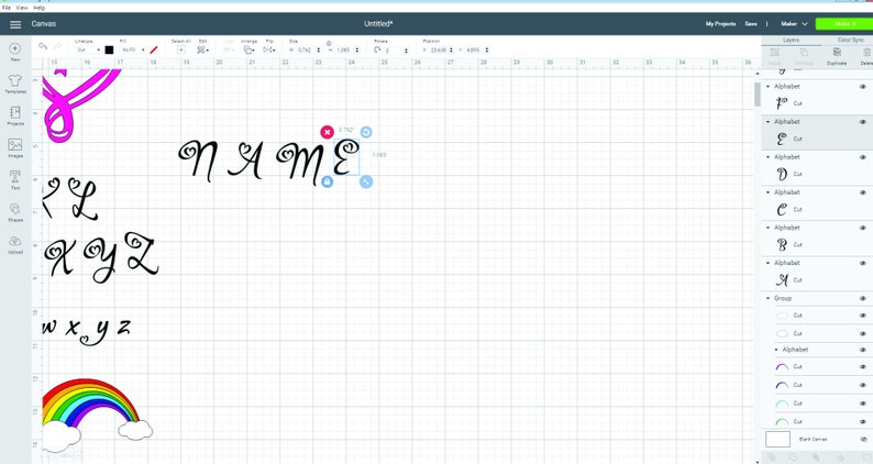 Alphabet SVG Letters Symbols Rainbow Numbers Bow SVG Clipart Ponytail ...