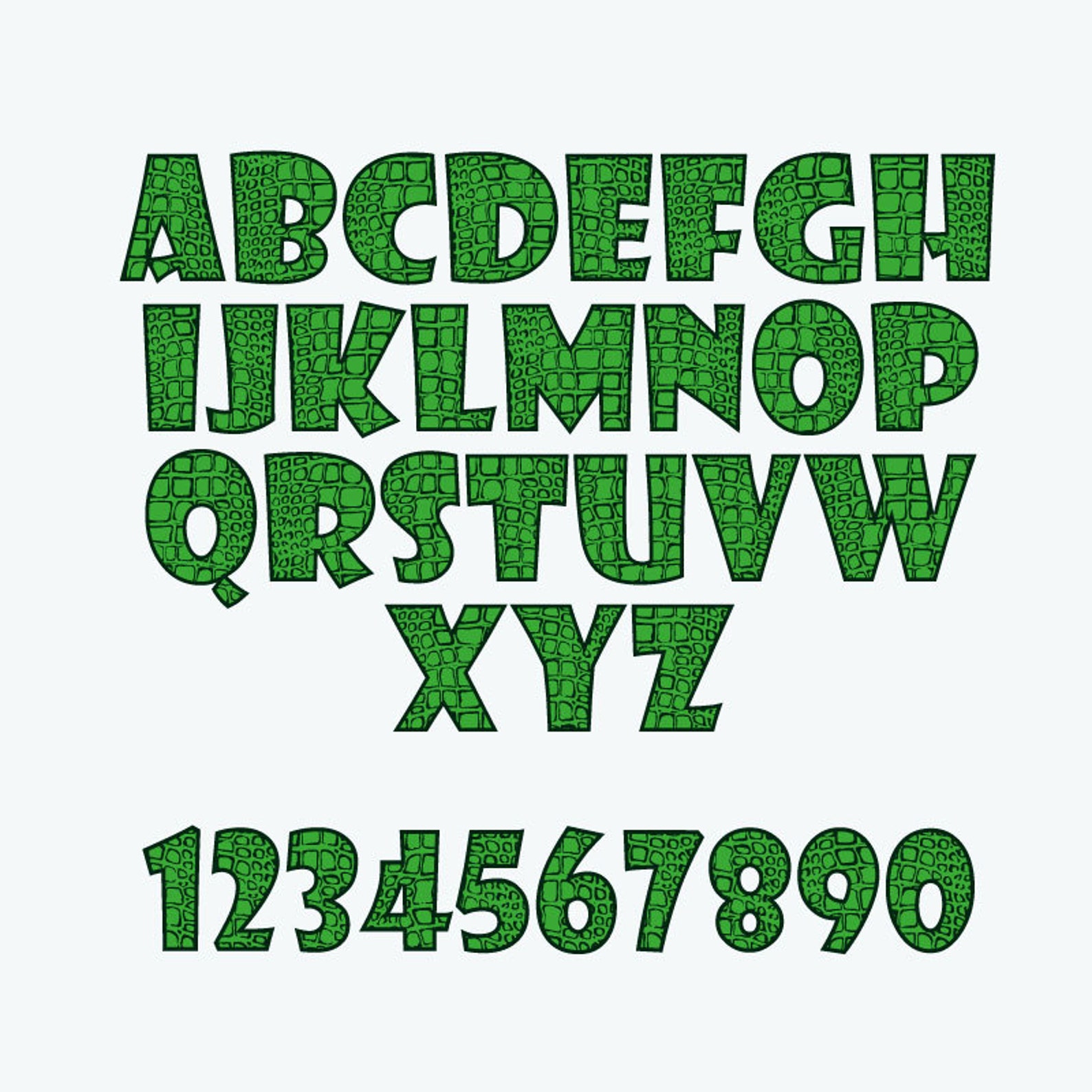 Croco Font Svg Croco Alphabet Svg Croco Letters & Numbers Svg Croco Svg ...
