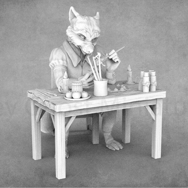 Wolffolk Miniature - Etsy