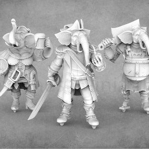 Elephantfolk Miniatures | Loxodon Pirates | Dragon Trappers Lodge - Etsy