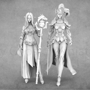 Fantasy Sexy Female Elf Miniatures | RKS3D - Etsy
