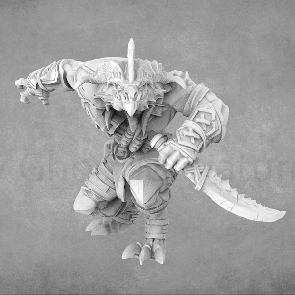 Dragonborn Rogue Miniature - Etsy