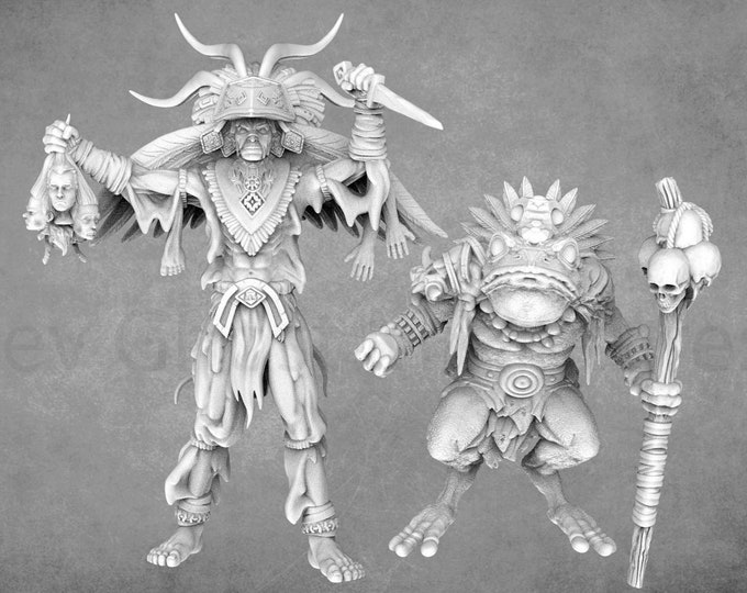 Aztecs Gods Miniatures | Mexican Folklore Miniatures | Clay Cyanide - Etsy