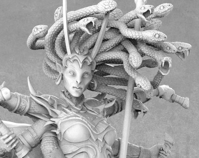 Stunning Medusa Model Medusa Miniature White Werewolf - Etsy