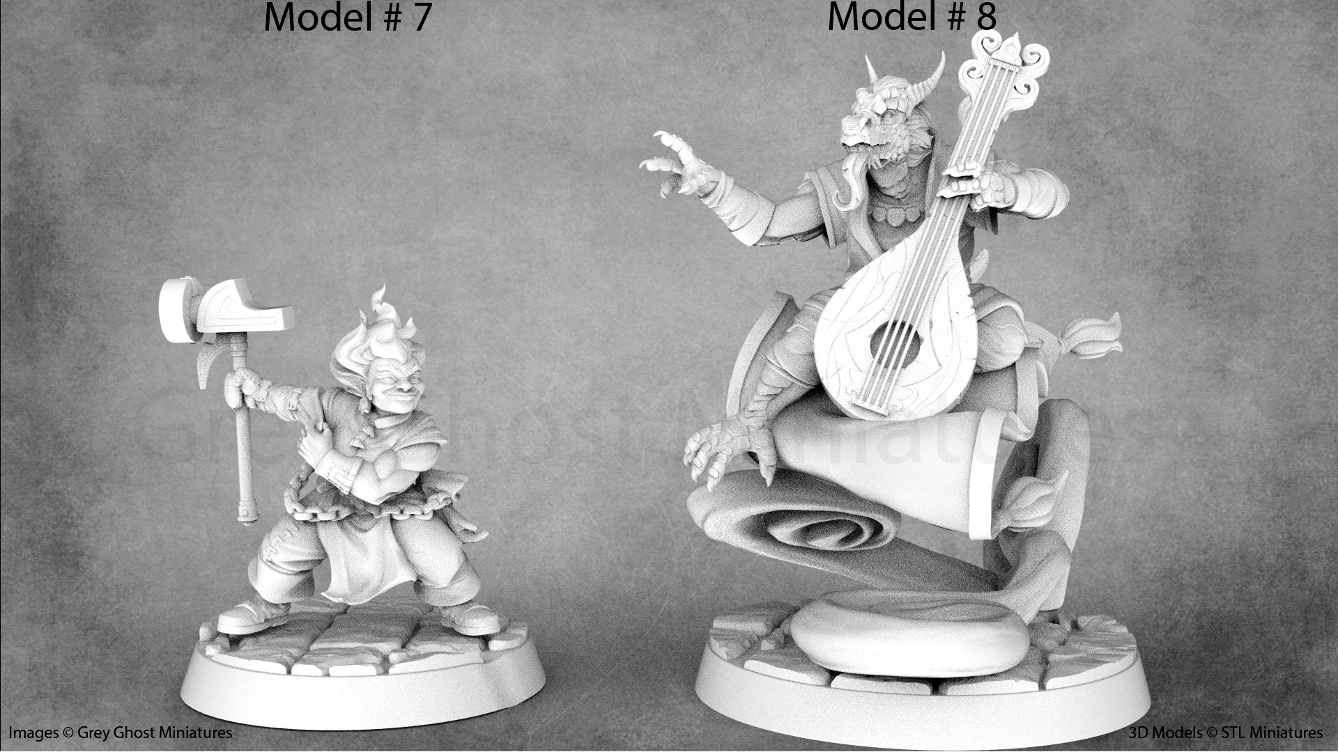 Fantasy Genasi Miniatures Water Earth Fire Air STL - Etsy