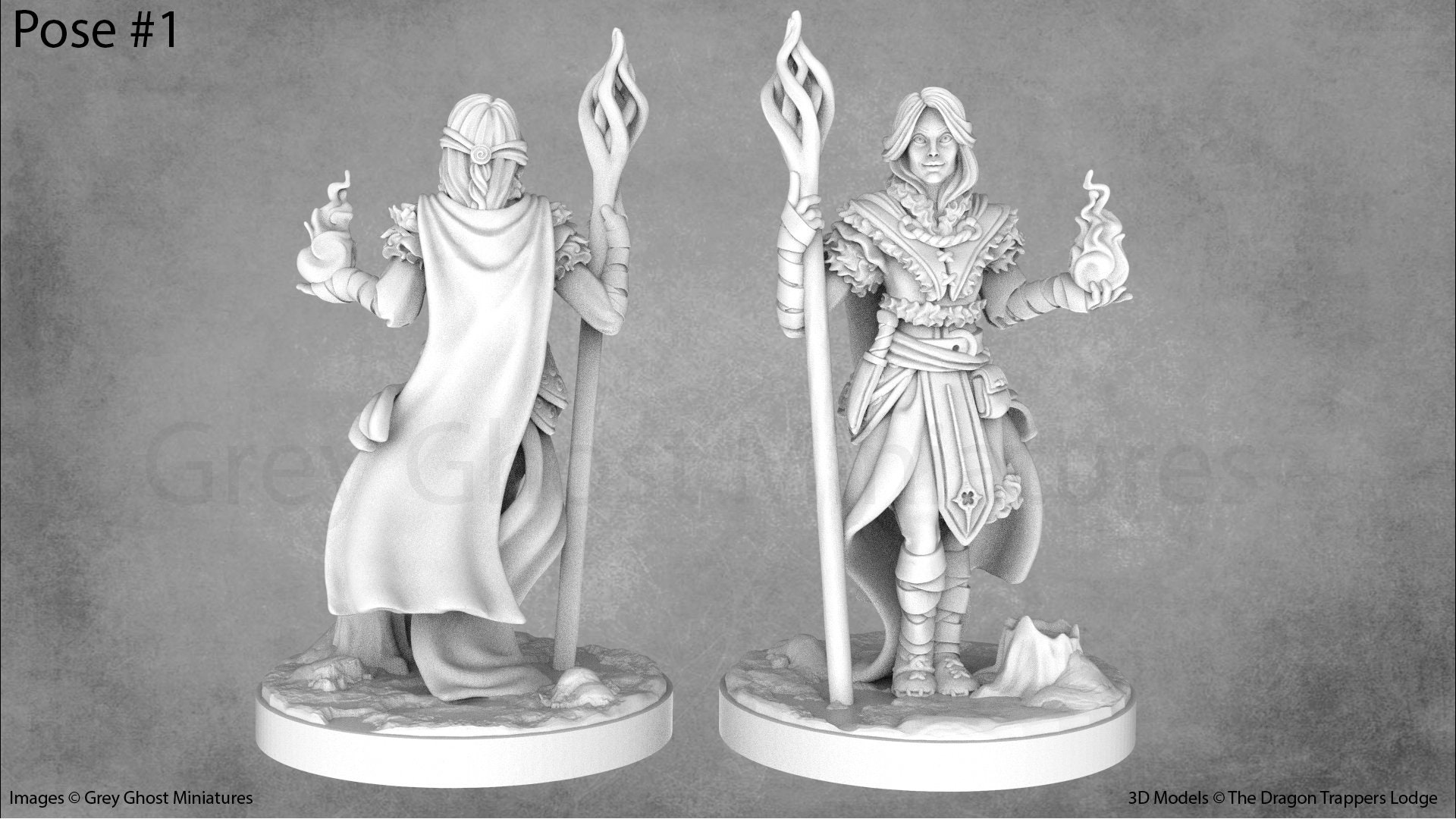 Elena the Spellcaster Miniature: Female Mage, Dragon Trappers Lodge - Etsy