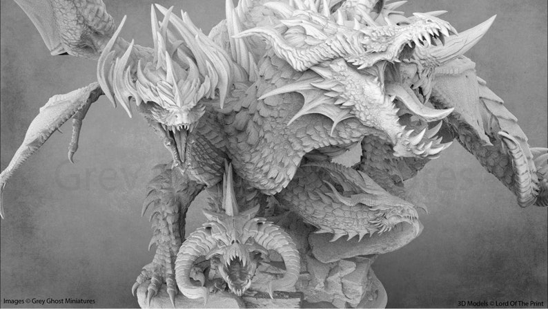 Legendary Tiamat Dragon Goddess 5-headed Dragon Lord of - Etsy