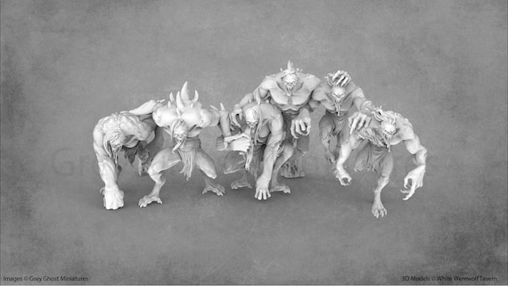 Vicious Ghoul Miniatures 28mm Ghouls 32mm Ghouls White - Etsy Australia