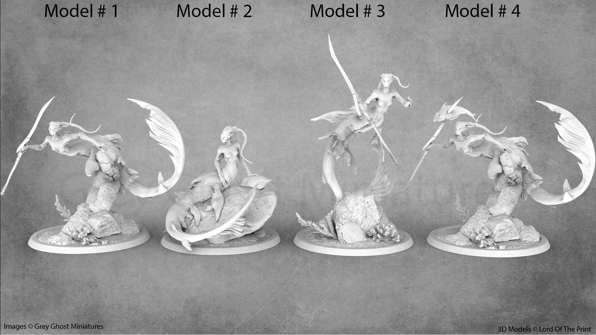 Merfolk Miniatures Mermaid Miniatures Lord of the Print - Etsy
