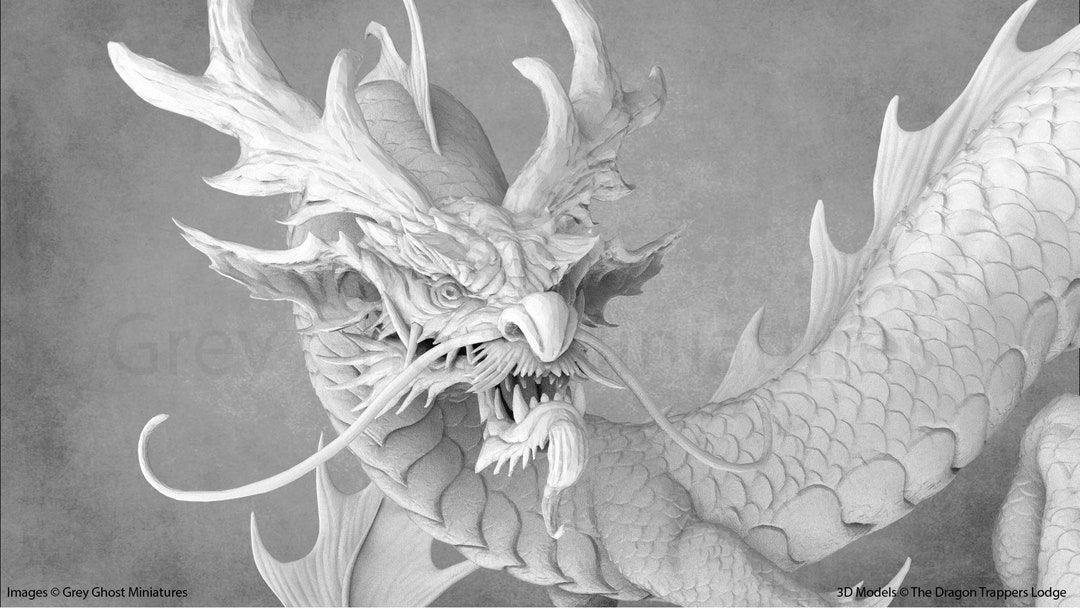 Incredible Fire Dragon Miniature | Chinese Dragon Miniature | Dragon ...