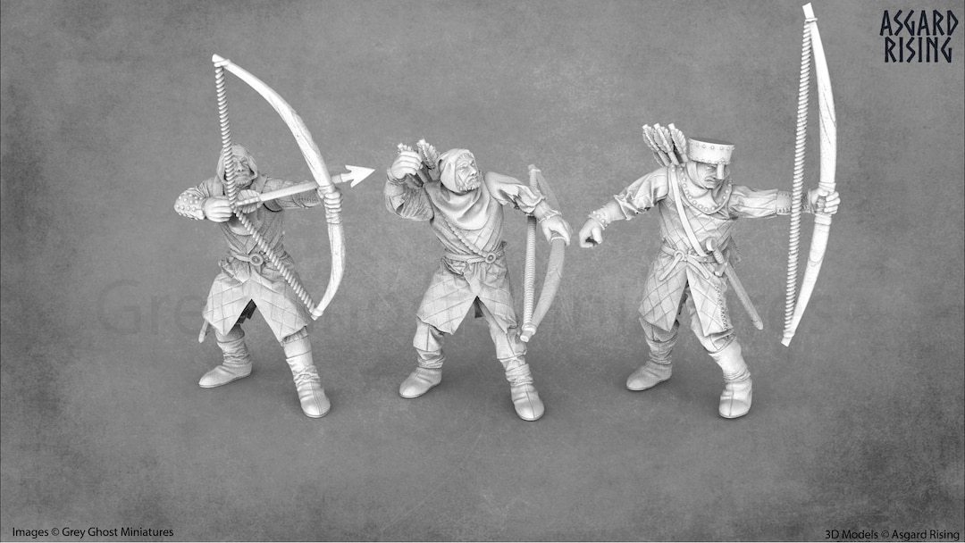 Modular Medieval Archer Miniatures | Longbowman Miniatures | 28mm ...