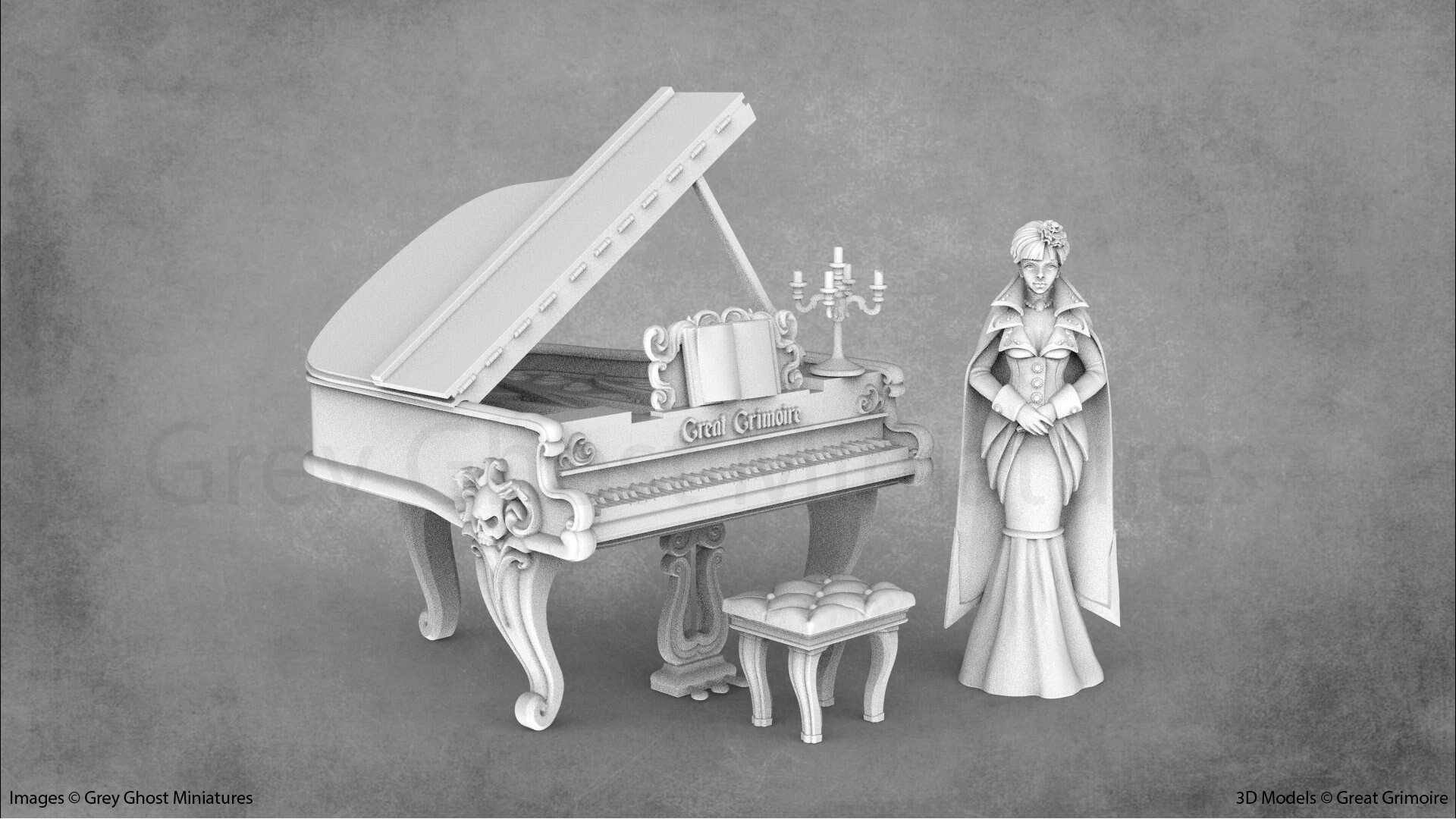 Madelaine & the Cursed Piano Horror Miniatures Great - Etsy