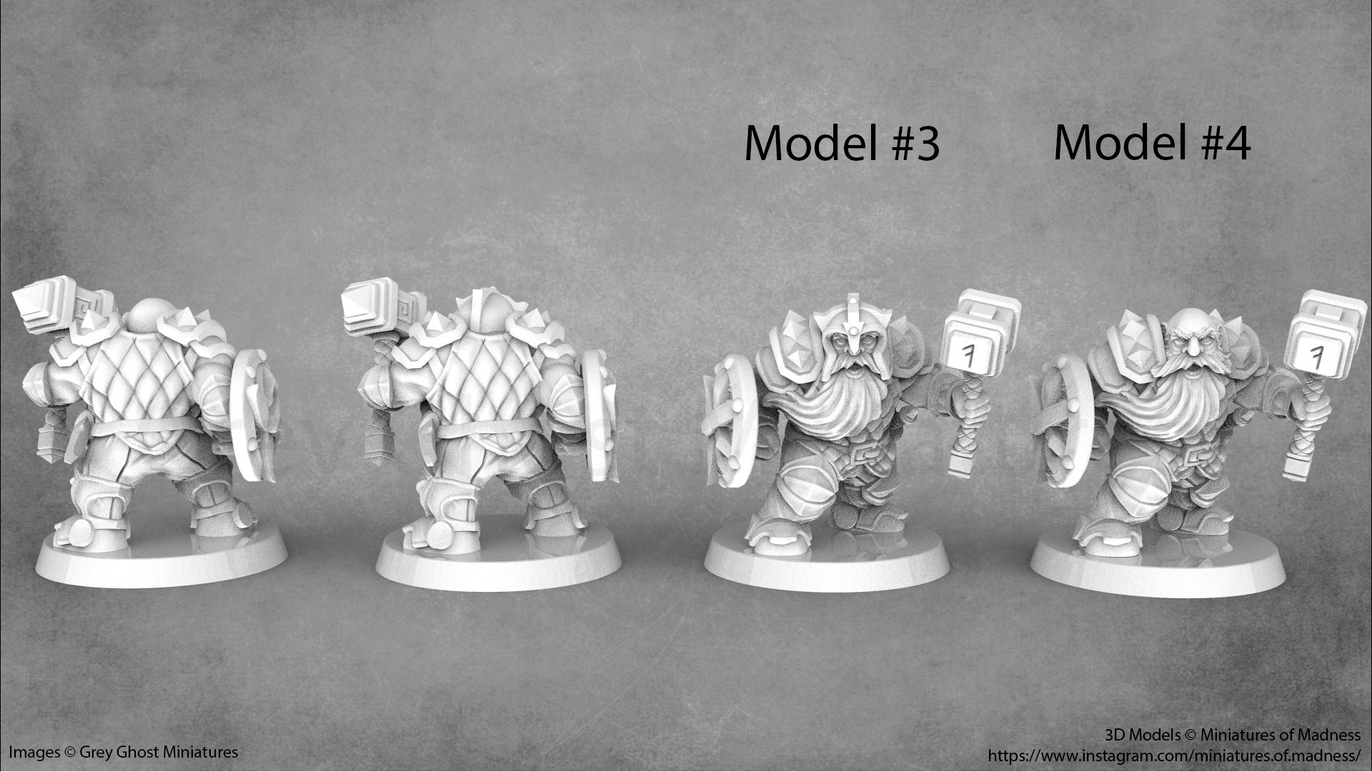 Dwarven Hammer Warrior Miniature: 28-32mm Resin Model - Etsy