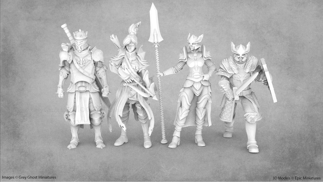 Fantasy Knight Miniatures | Epic Miniatures - Etsy