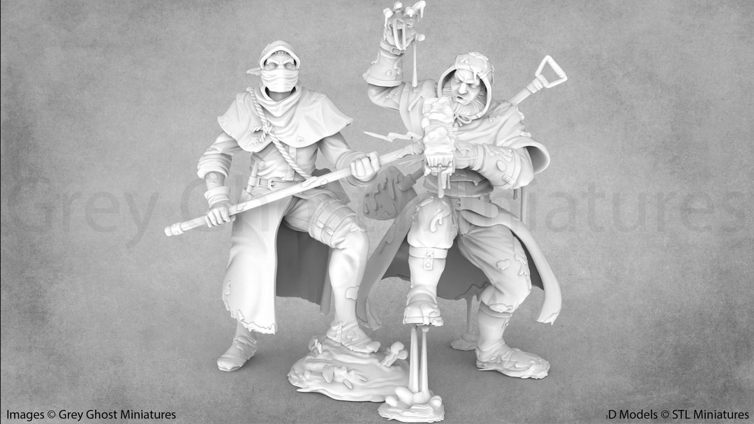 Sewer Workers Set | Dnd Townsfolk | STL Miniatures - Etsy