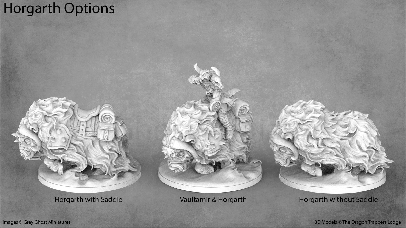 Vaultamir & Horgarth Musk Ox Mount Barbarian Warrior - Etsy