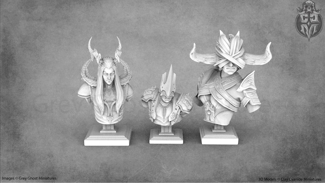 Angels & Demons Bust Collection | Miniature Busts | Clay Cyanide - Etsy