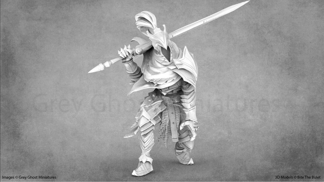 Fantasy Knight Miniatures Bite the Bullet - Etsy