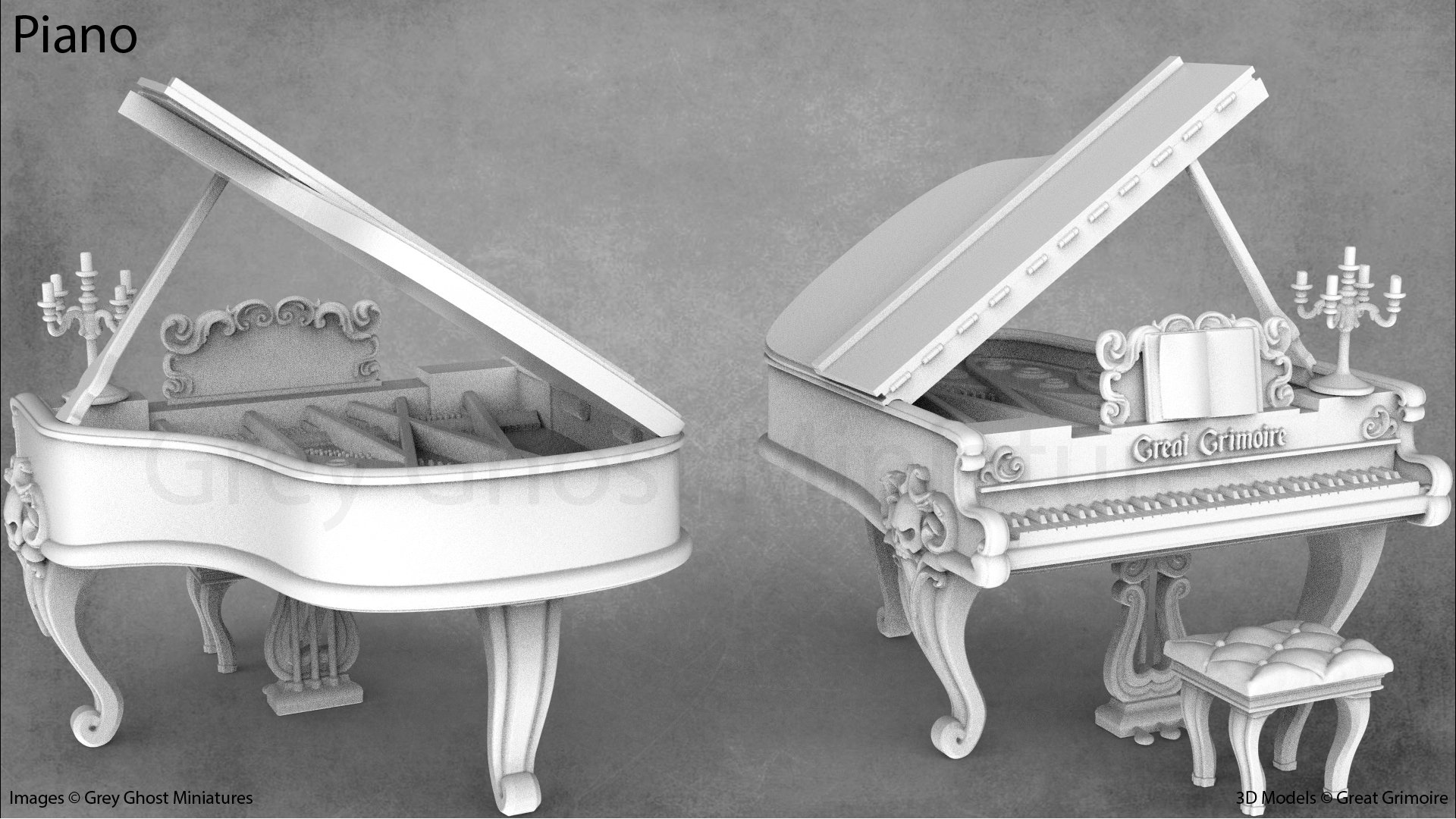 Madelaine & the Cursed Piano Horror Miniatures Great - Etsy