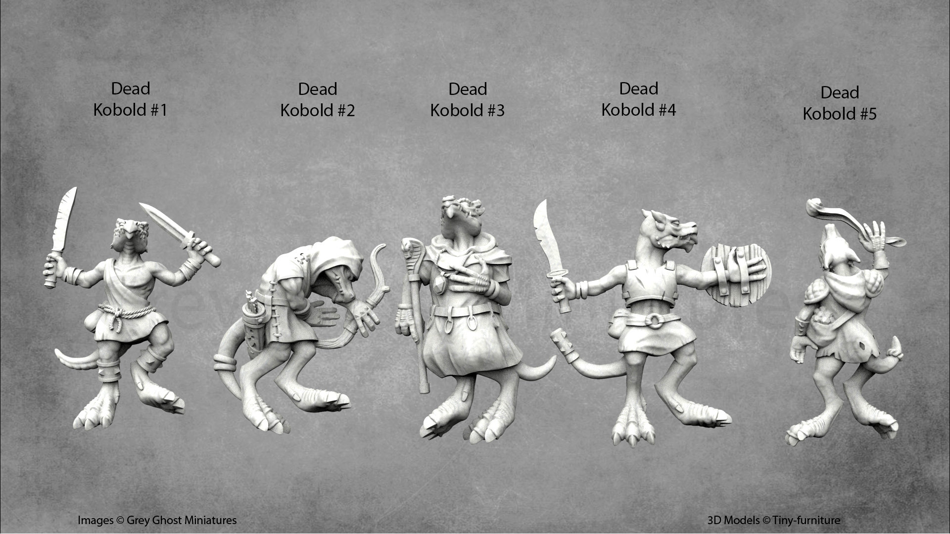 Dead Kobold Miniatures Dead Kobold Dying Kobold Dead | Etsy