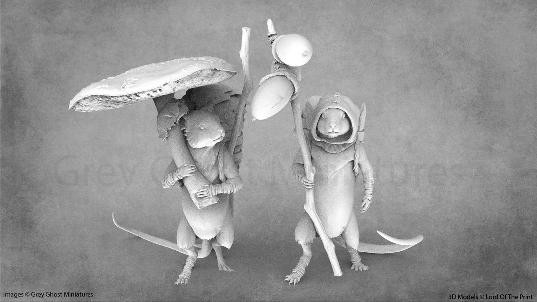 Mousefolk Miniatures | Shaman | Warrior | Soldier | Archer | Townfolk ...