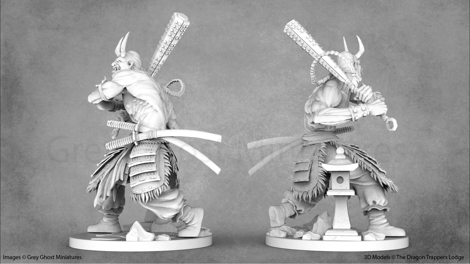 Omi the Devil | Japanese Demon Miniature | Dragon Trappers Lodge - Etsy