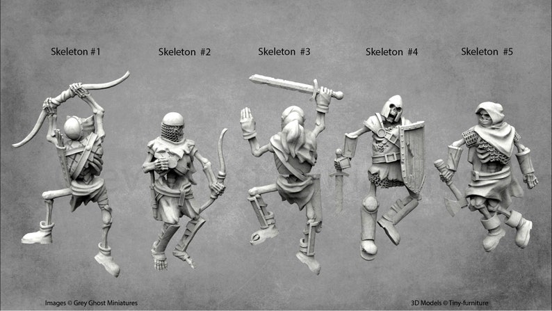 Skeleton Miniatures Destroyed Skeletons Base Decorations | Etsy