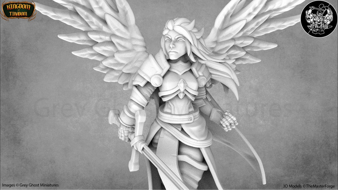 Resin Aasimar Paladin Miniature: Dnd Tabletop RPG Model | the Master ...