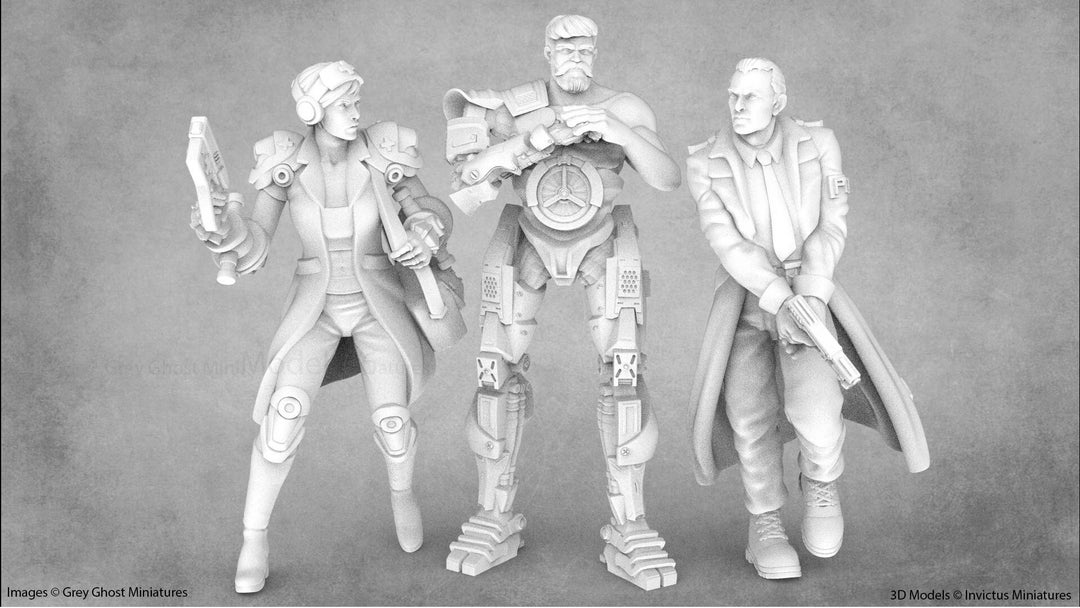 Futuristic Cyberpunk Miniatures | Invictus Miniatures - Etsy