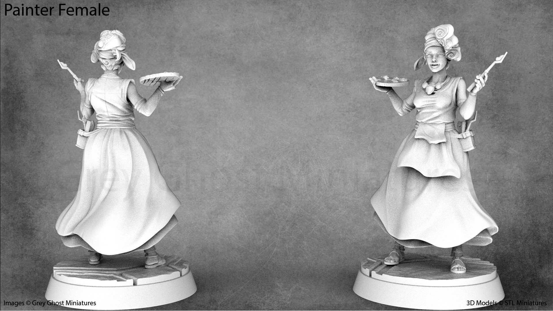 Miniature Painters Set | Villagers | STL Miniatures - Etsy