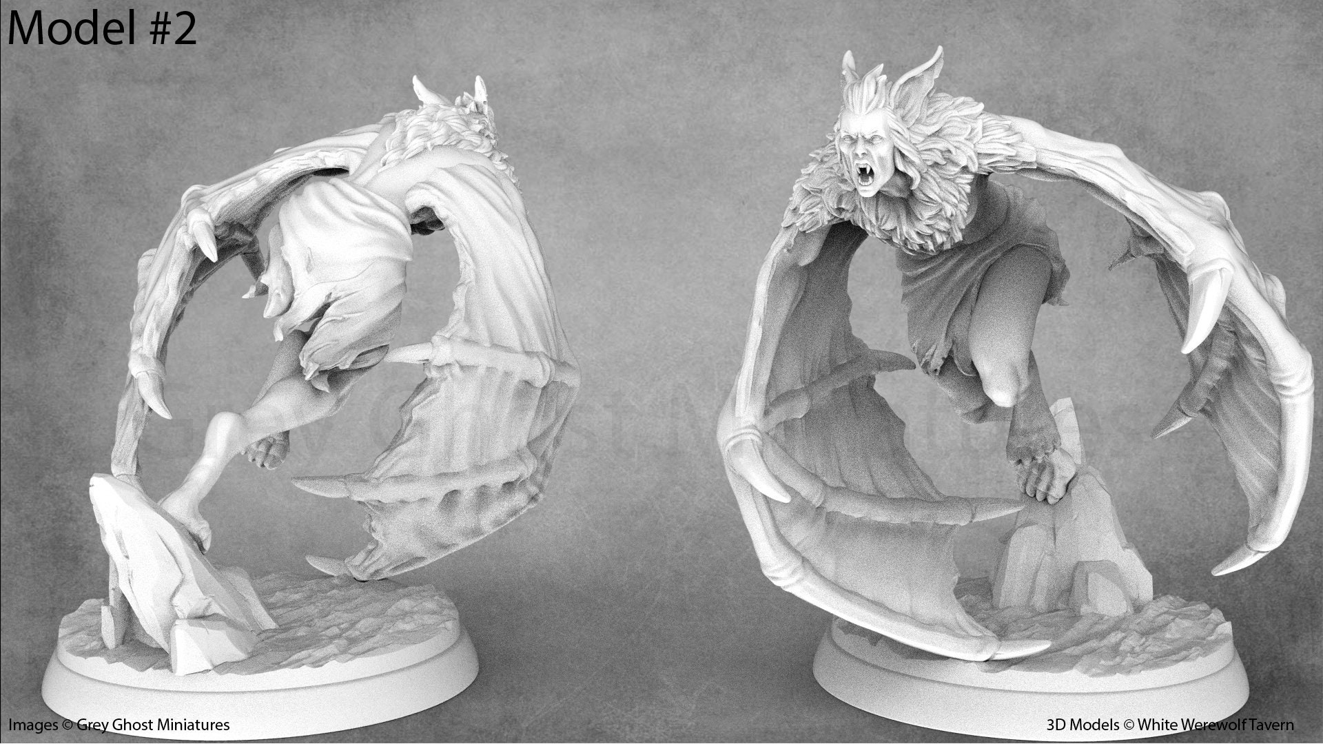 Set of Feral Vampires Bat-form Vampires White Werewolf | Etsy