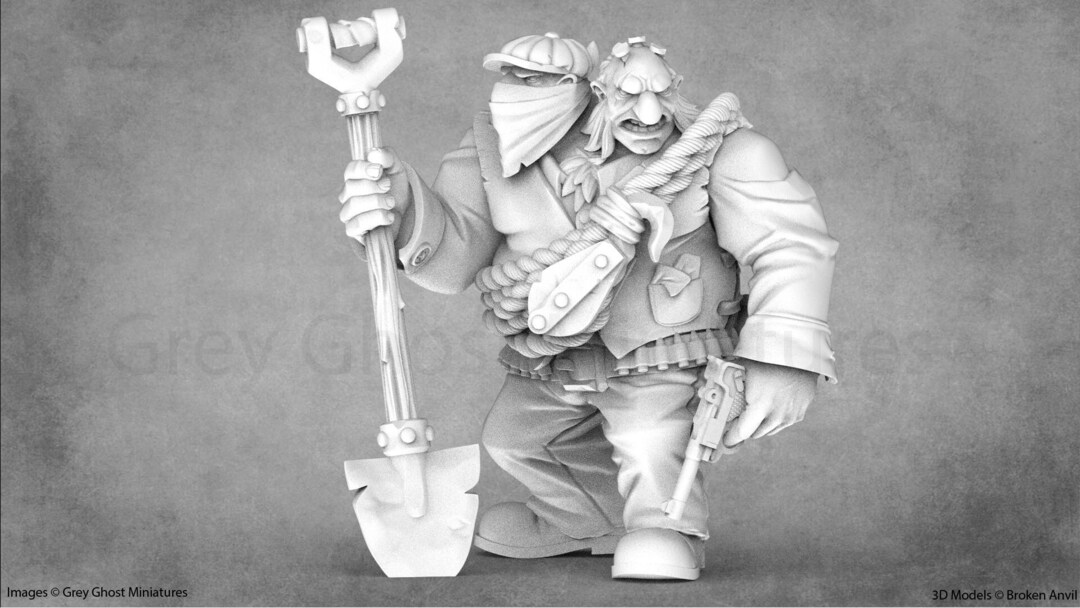 Ogre Gangster Miniatures | Broken Anvil - Etsy