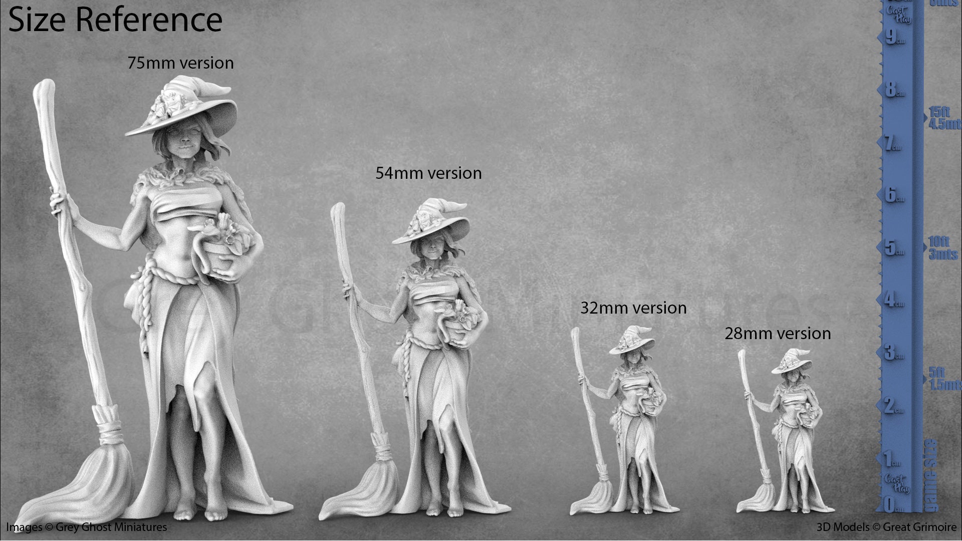 Amber the Friendly Witch 28mm Miniature 32mm Miniature | Etsy