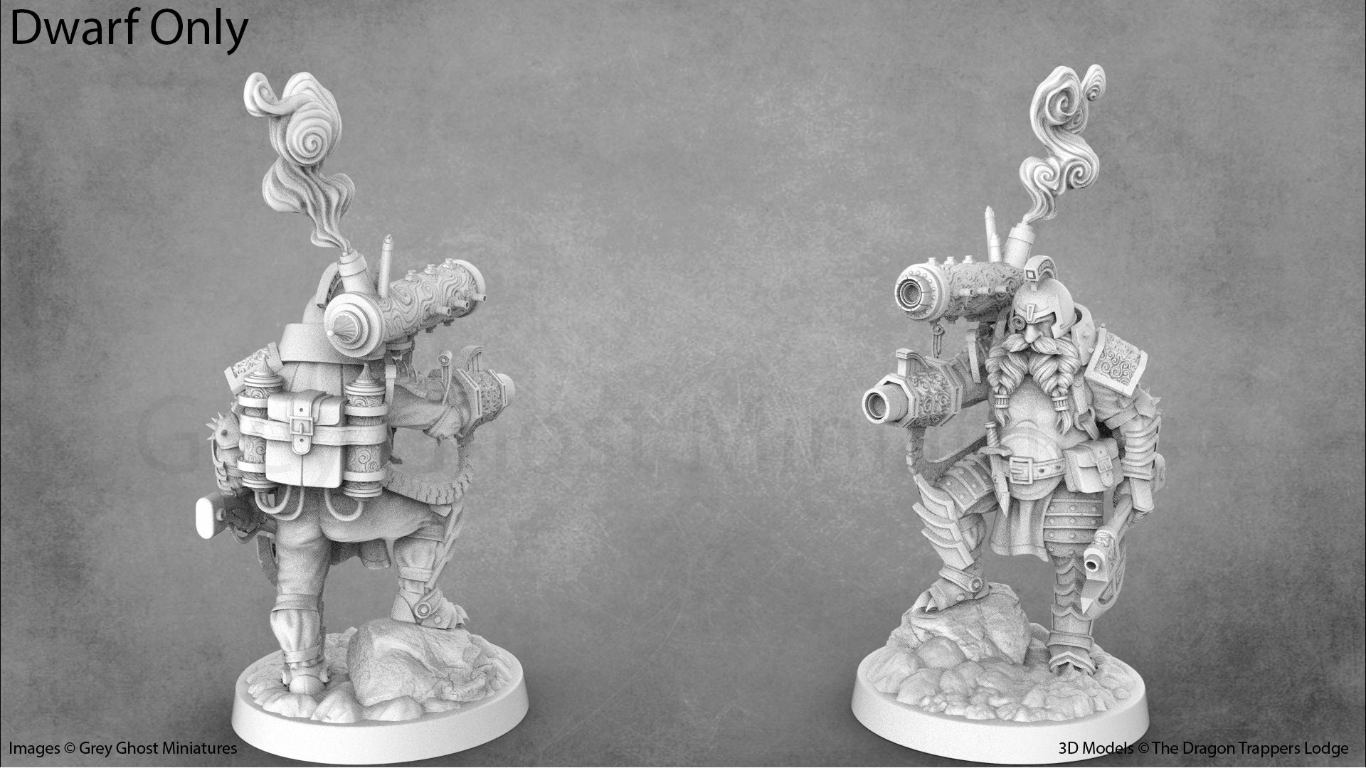 Gatling Gun Dragon & Dwarf Rider Dragon Miniature Dragon - Etsy