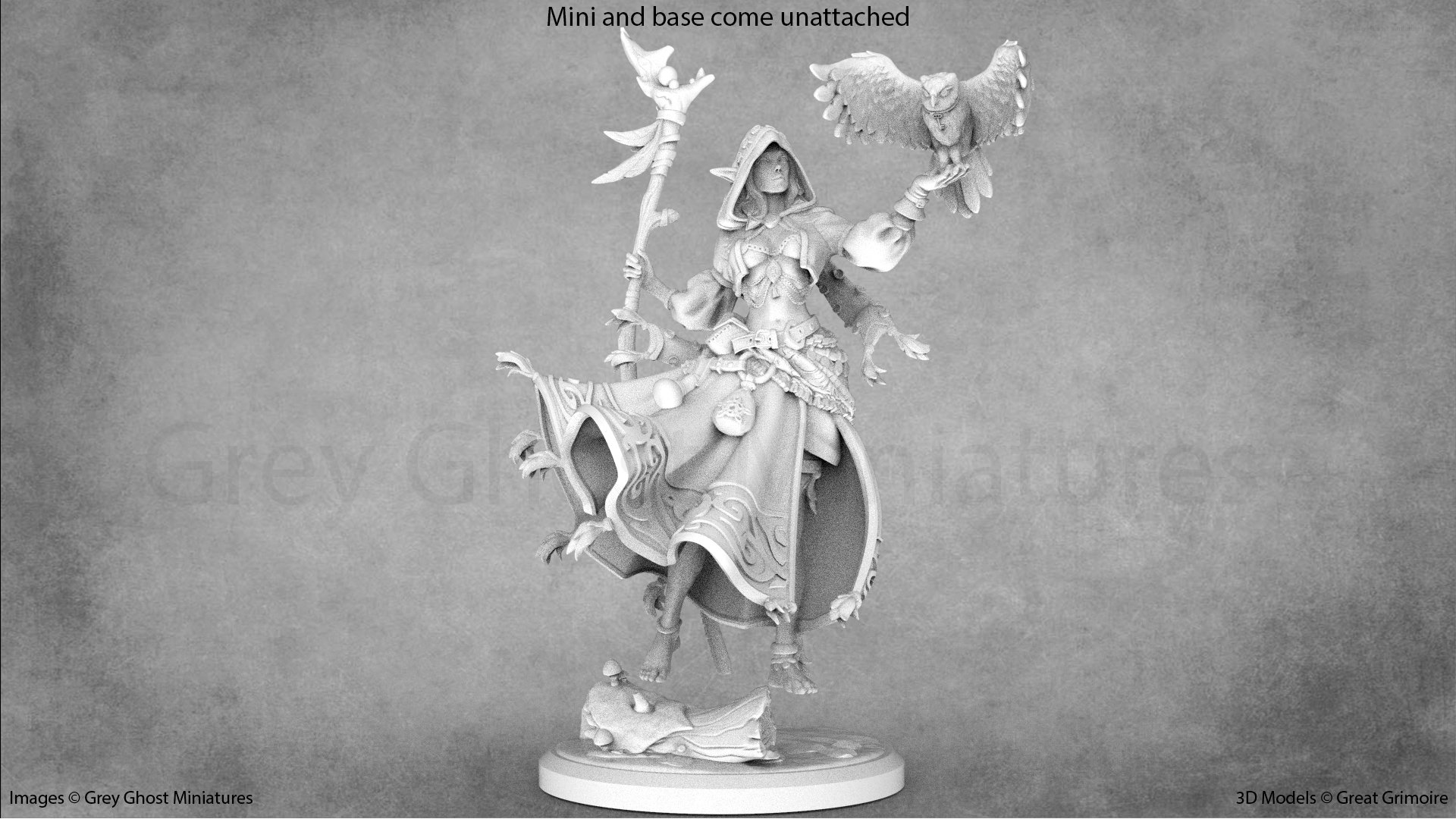 Arnelia Forest Elf Female Druid Miniatures Great Grimoire - Etsy