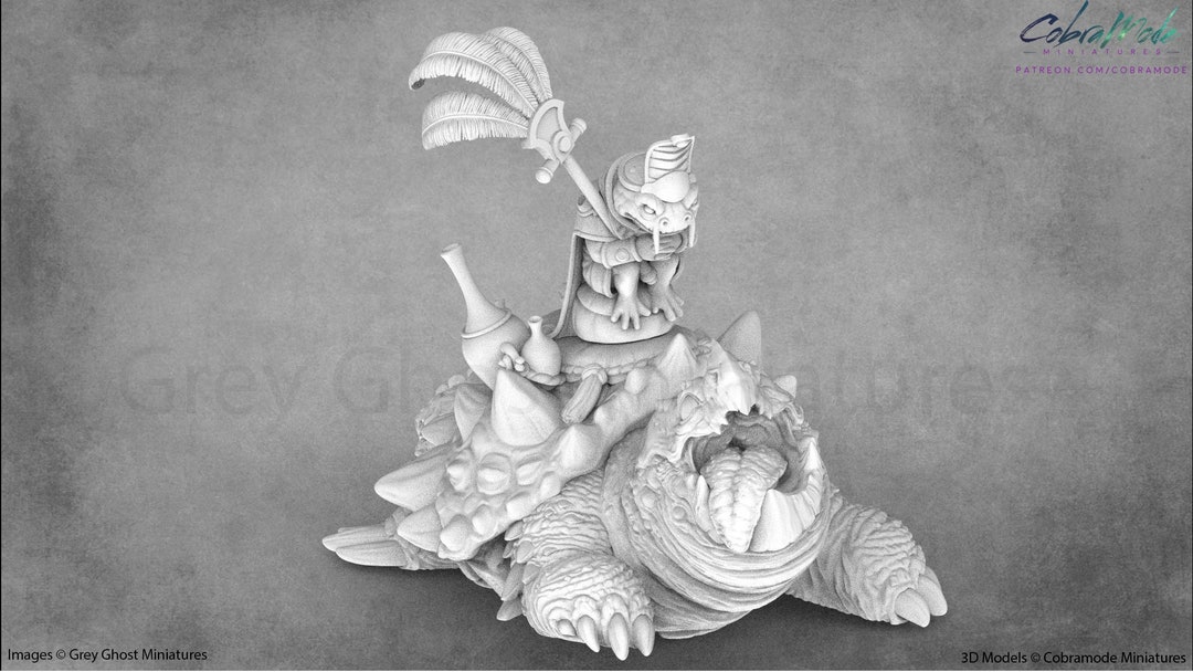 Hanzaki Frogfolk Miniatures Turtle Rider Miniatures Cobramode - Etsy