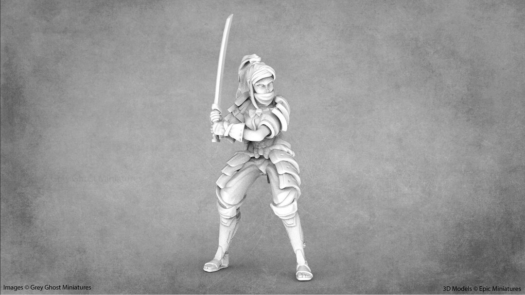 Female Samurai Miniatures | Archer | Warrior | Fighter | Epic ...