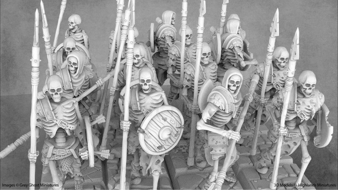 Skeleton Army Miniatures | Skeleton Infantry | Skeleton Command Group ...