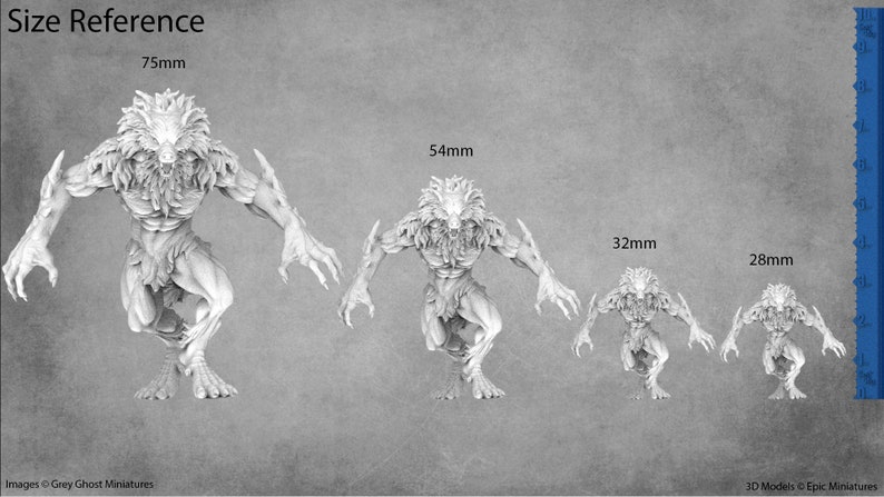 Fantasy Werewolf Miniatures | Epic Miniatures - Etsy