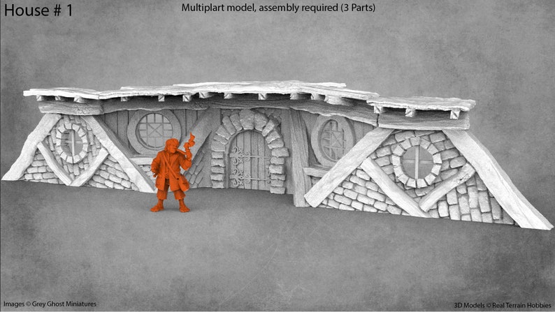 Halfling Houses | Hobbit Homes | Fantasy Terrain - Etsy