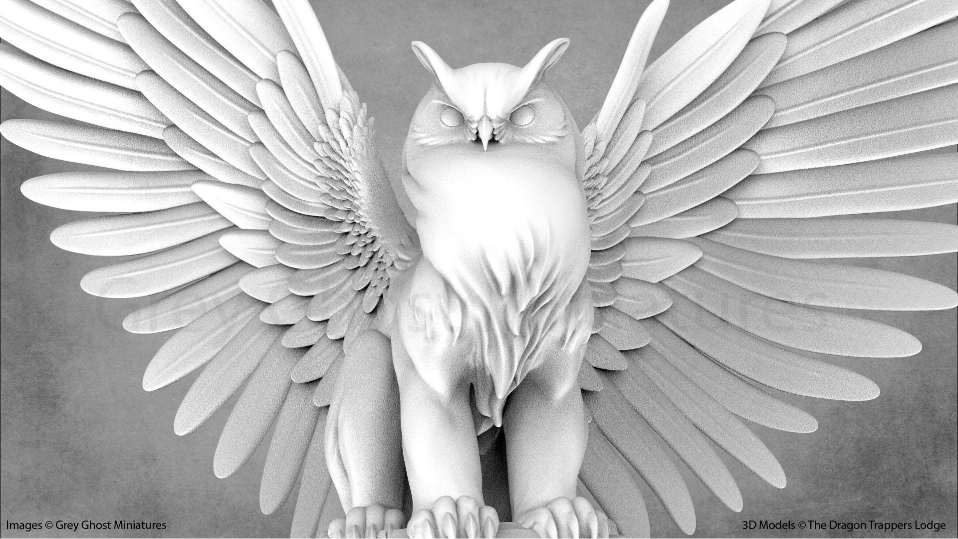 Great Owl Griffon Miniature Dragon Trappers Lodge - Etsy