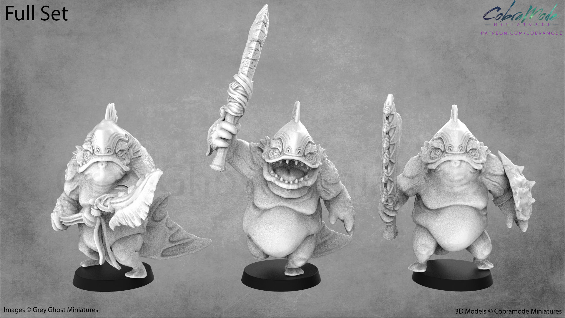 Fish-ogre Jow Miniatures Fishmen Miniatures Unique | Etsy