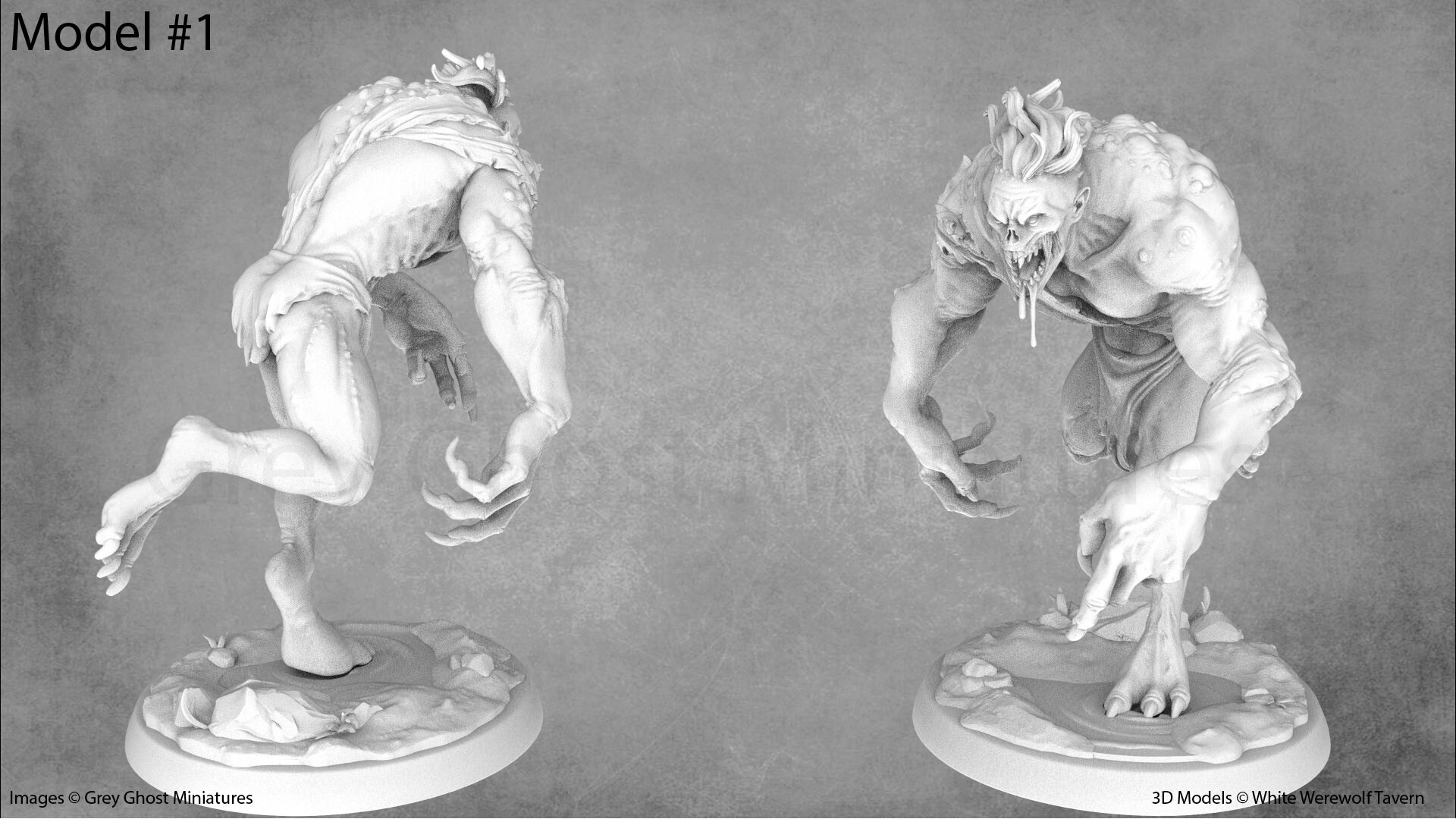 Vicious Ghoul Miniatures 28mm Ghouls 32mm Ghouls White | Etsy