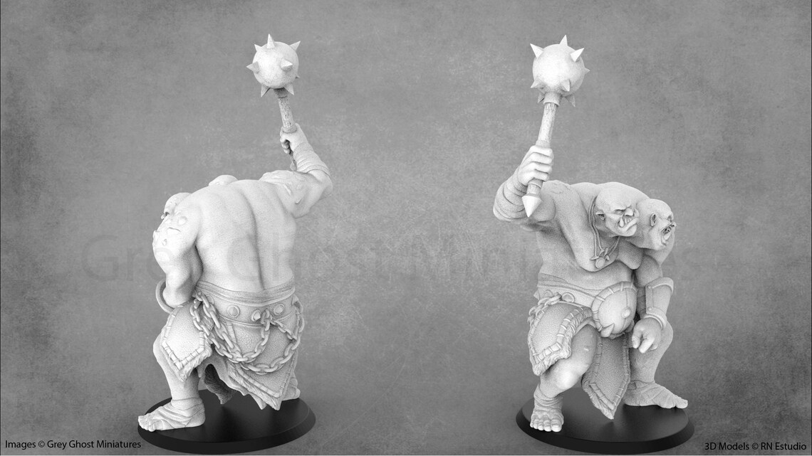 Ettin Miniature Two-Headed Giant 32mm Miniature 28mm | Etsy