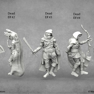 Dead Elf Miniatures | Dead Elves | Dying Elves | Dead Elf | Female Elf ...