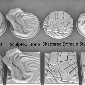 Miniature Bases | Alien Runes | Sculpted Stone | Shattered Domain ...